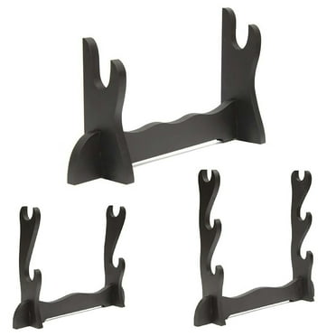 2 Tier Solid Wood Samurai Sword Display Stand Natural - Walmart.com