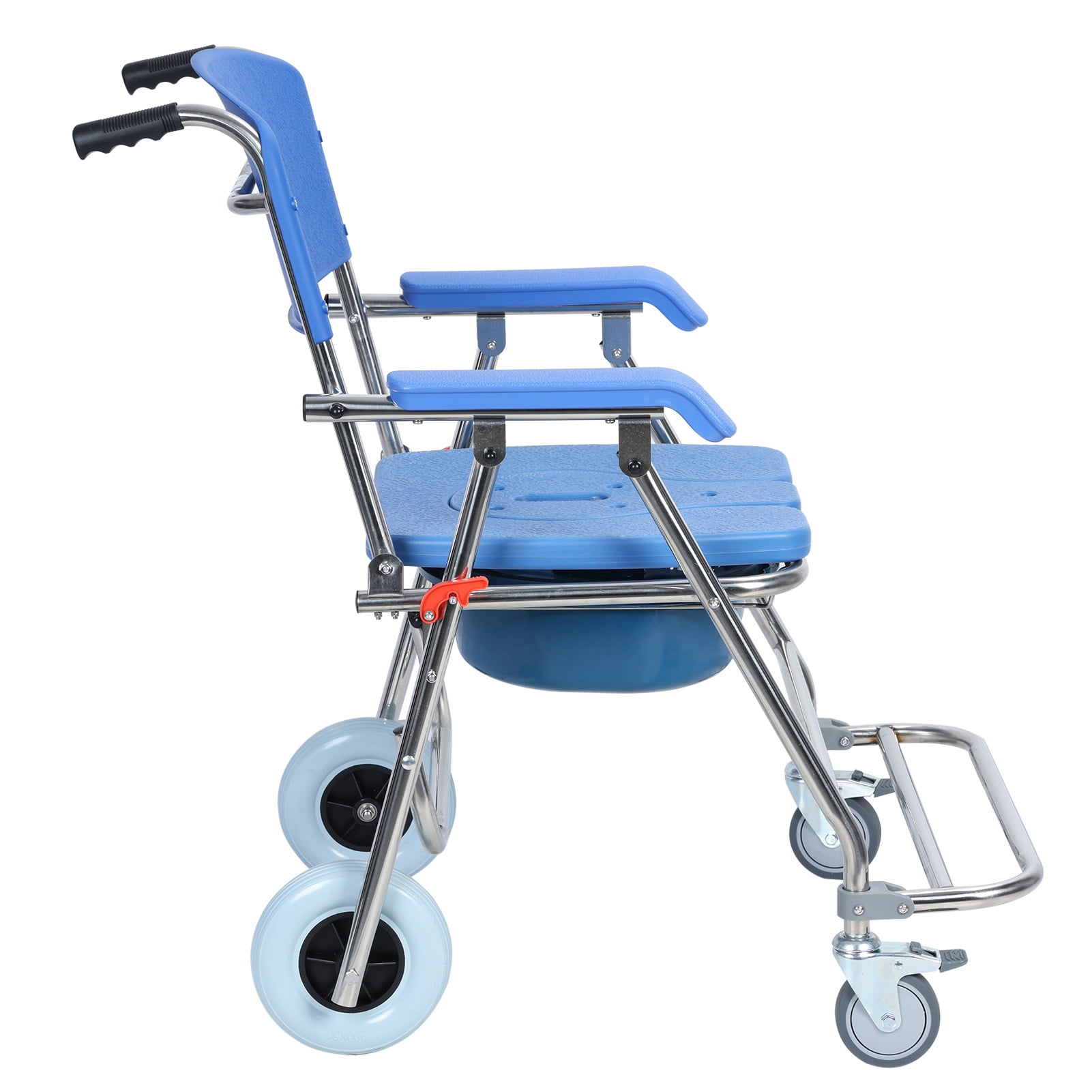 Fairnull Toilet Wheelchair Commode Shower Chair with Arm and Backrest ...