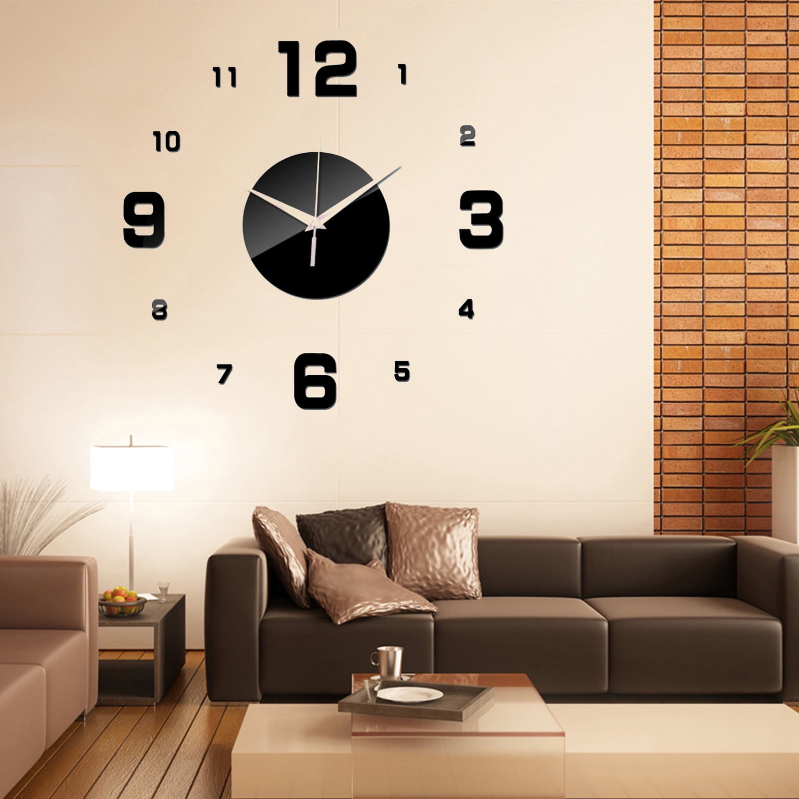 Fairnull Wall Clock Frameless Home Decoration Acrylic Mirror Stickers ...