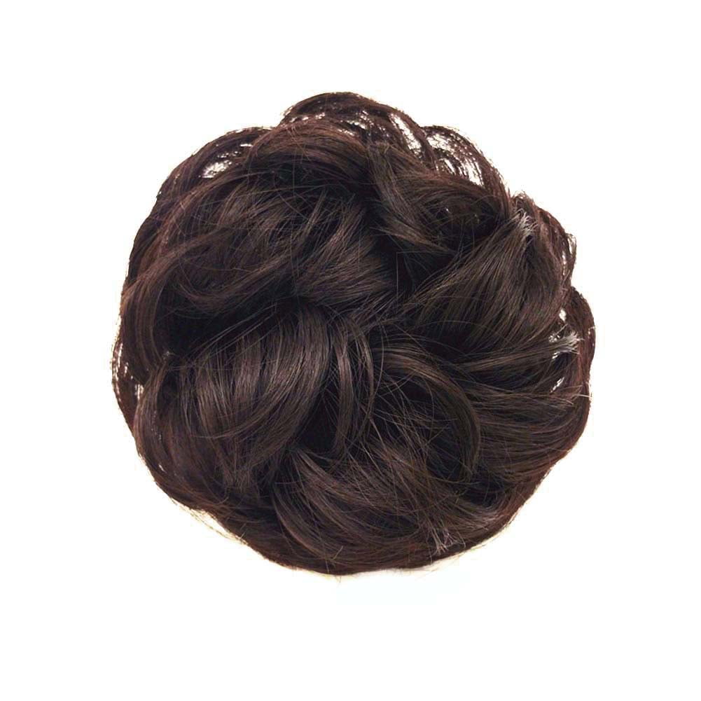 Fairnull Women Elastic Hair Bun Ponytail Extension Messy Wavy Chignon ...