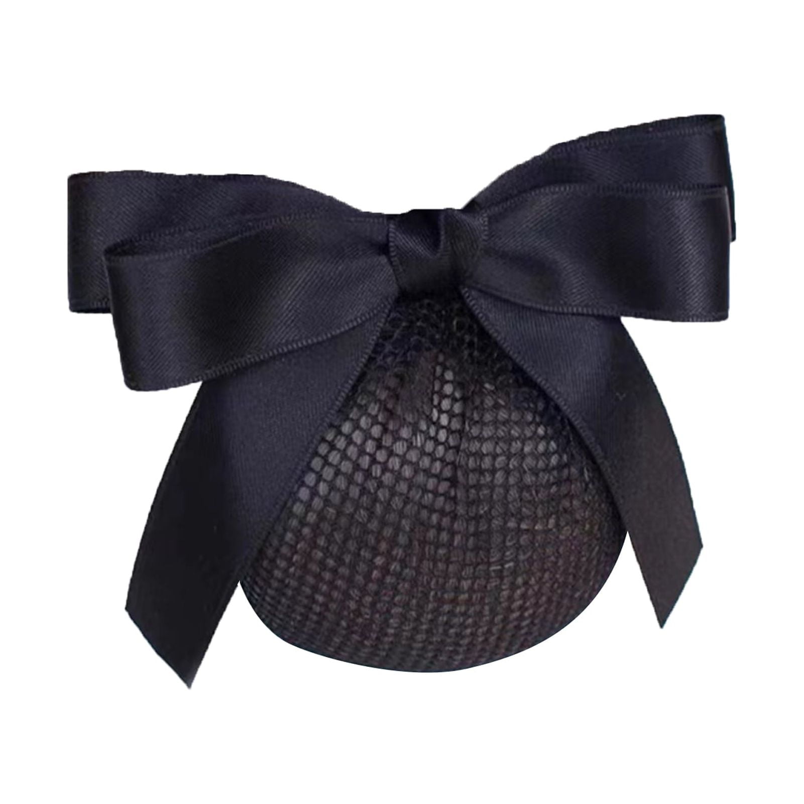 Fairnull Women Hair Net Temperament Solid Color Bow-knot OL Fishnet ...