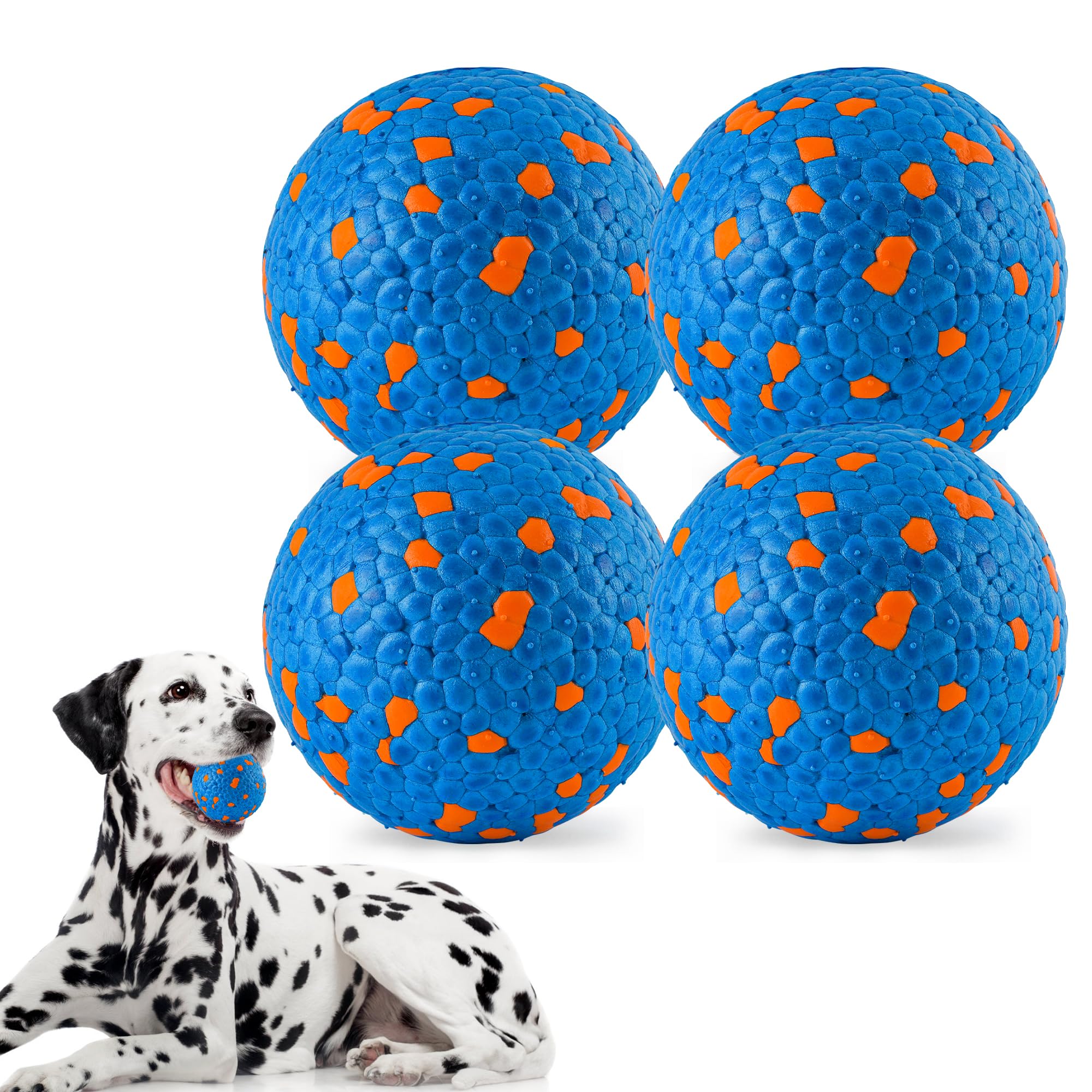 Fairsh Dog Balls for Large Medium Small Dogs,Bouncy Tennis Ball for ...