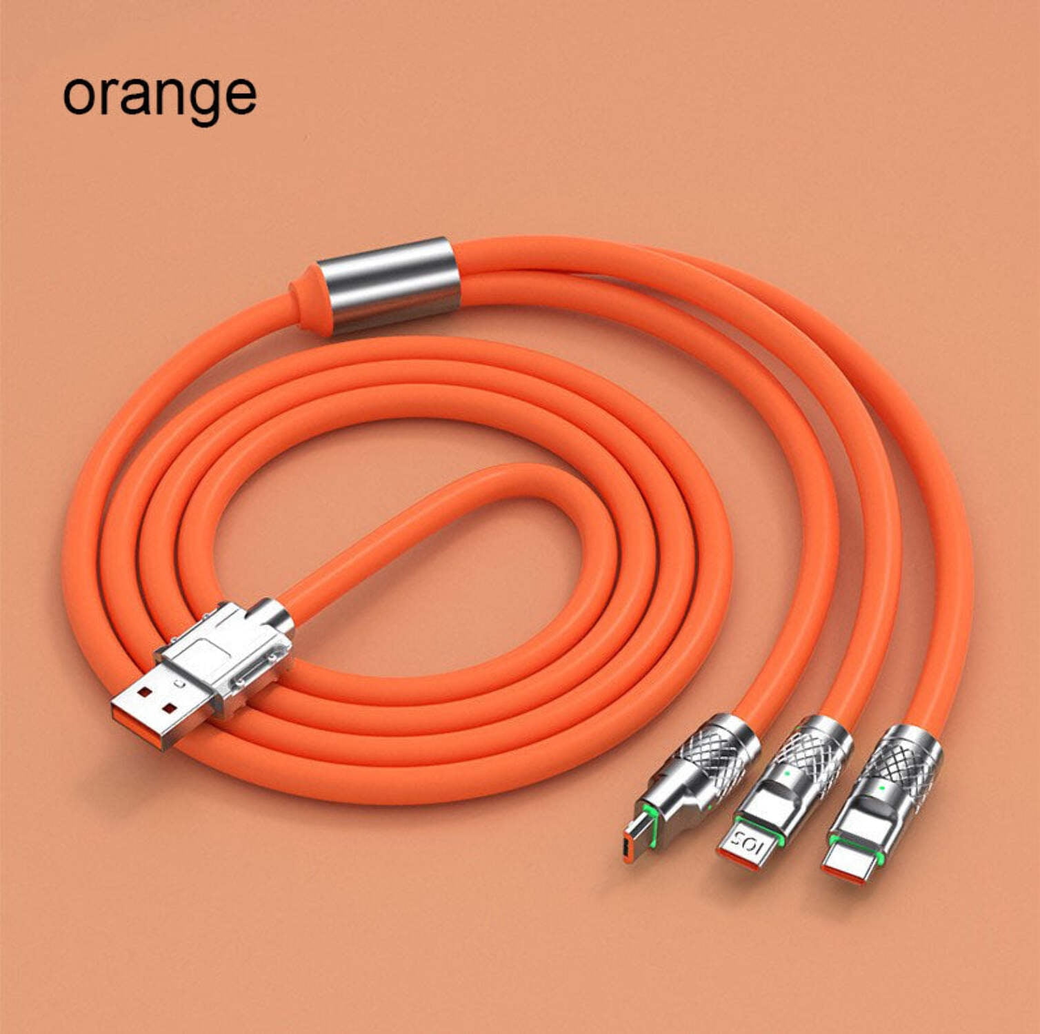Fairteks v2 (2 pack) 3 in 1 Multi charging cable Cell Phone Charger ...
