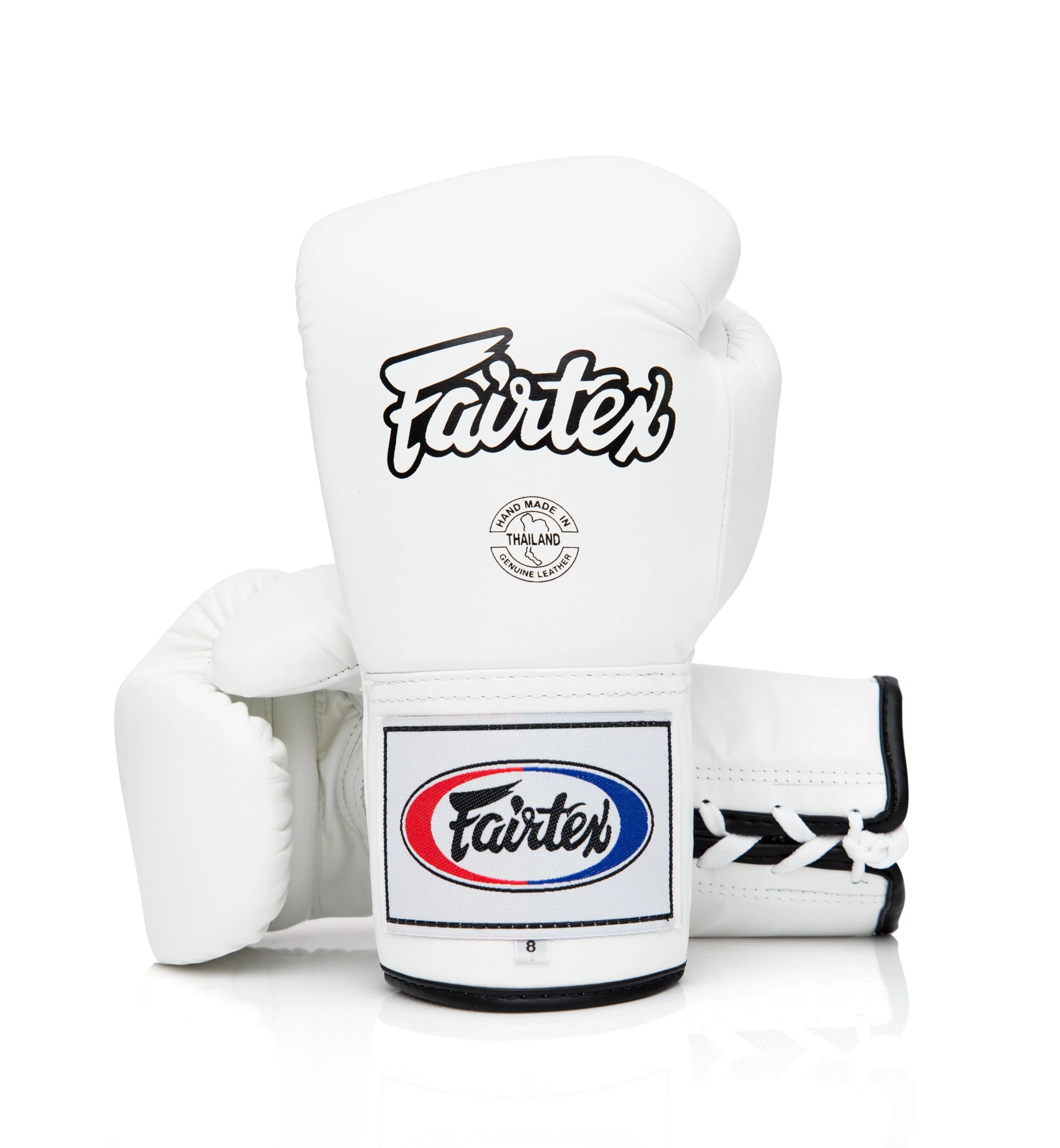 Fairtex BGL6 Pro Leather Laced Competition Gloves - Locked Thumb for ...