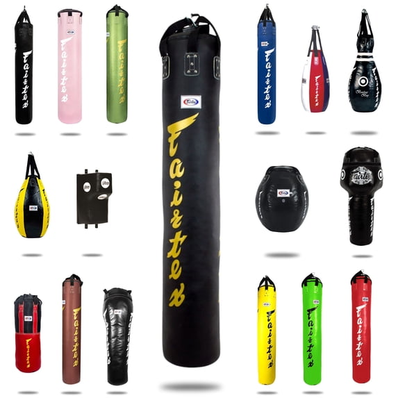 Fairtex Muay Thai Banana Punching Bag - 6 Ft Heavy Bag for Boxing ...