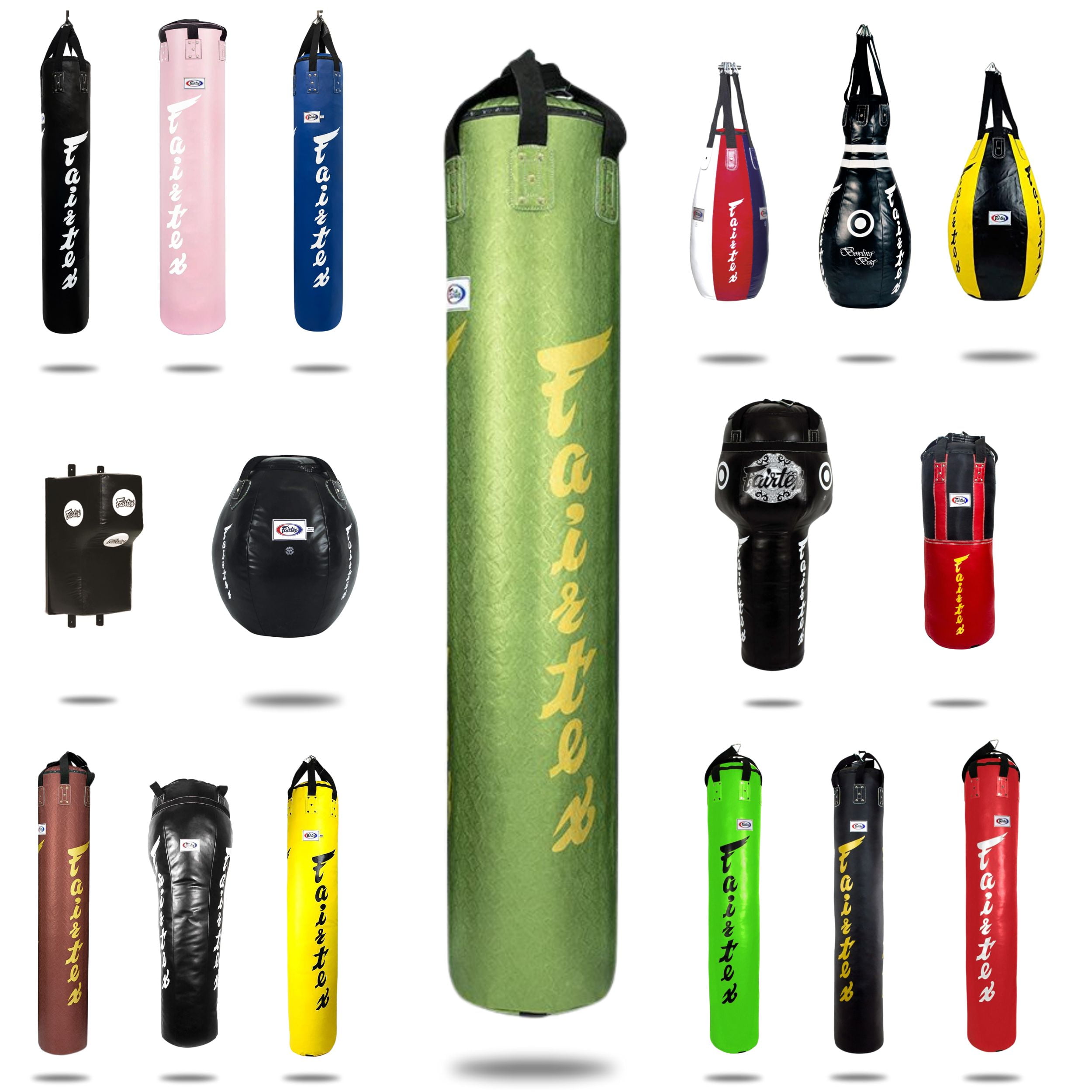 Fairtex Muay Thai Banana Punching Bag - 6 Ft Heavy Bag for Boxing ...