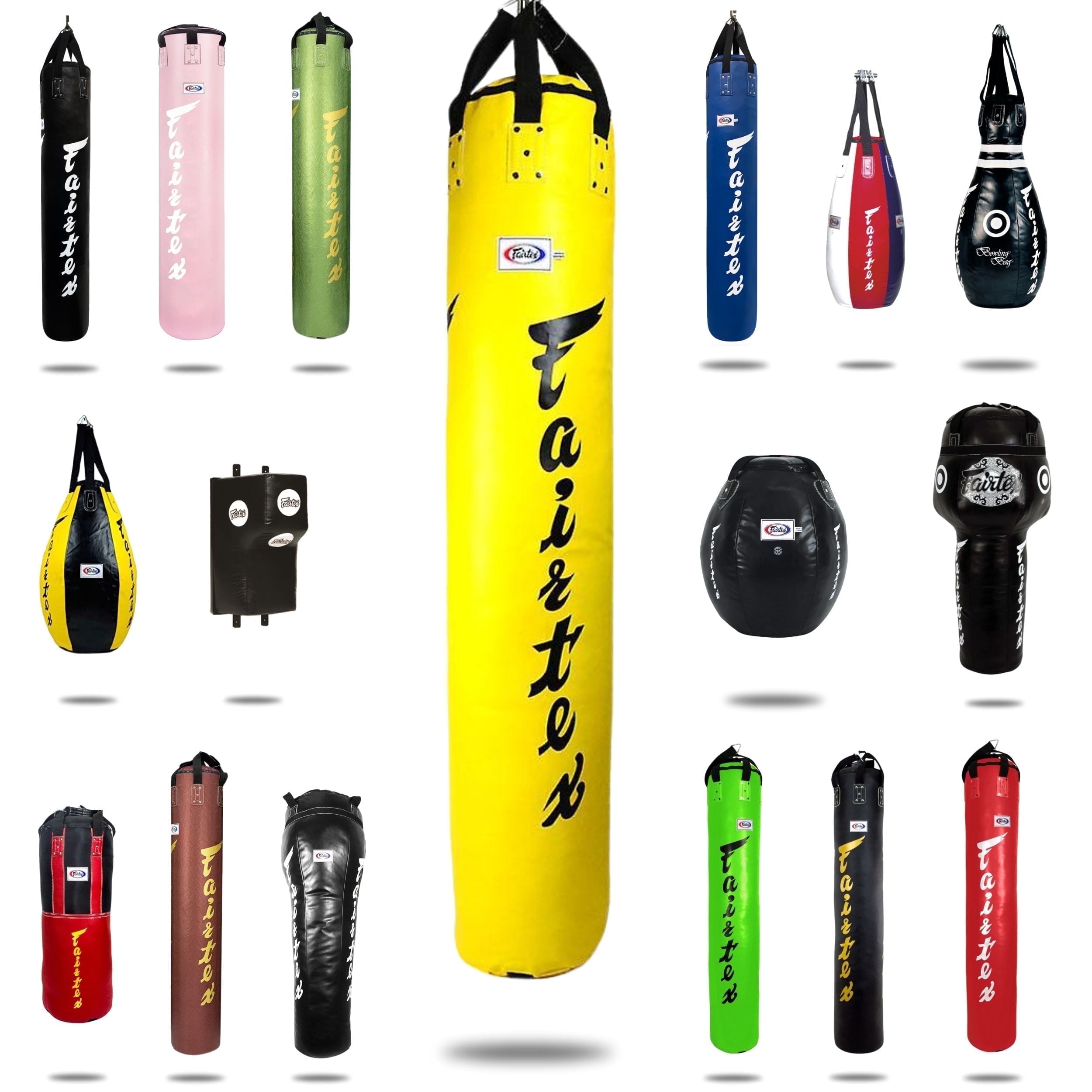 Fairtex Muay Thai Banana Punching Bag - 6 Ft Heavy Bag for Boxing ...
