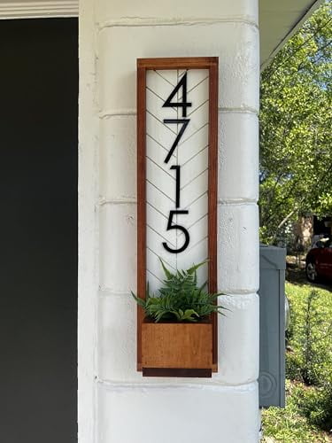 Fairview Customizable Vertical Address Sign Planter for your House ...