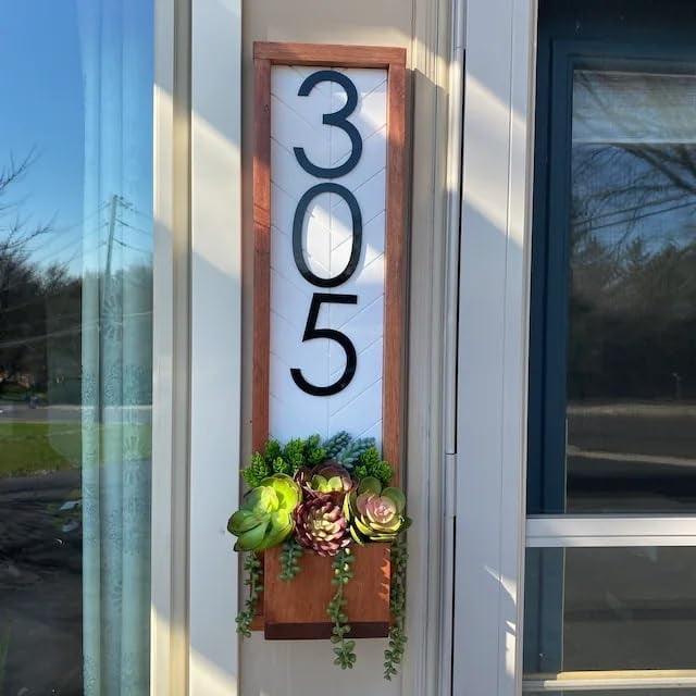 Fairview Customizable Vertical Address Sign Planter for your House ...