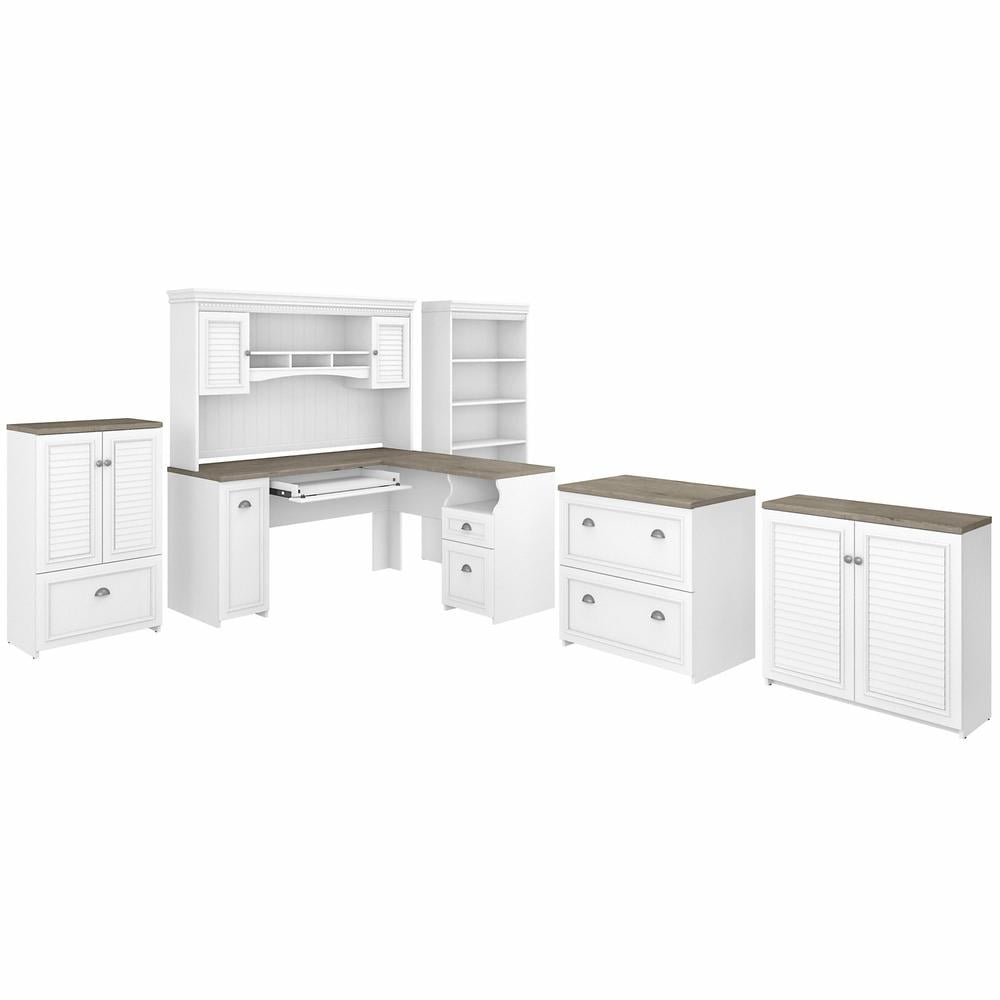 Bush Furniture Fairview L Shaped Desk - Computer Office Set with ...