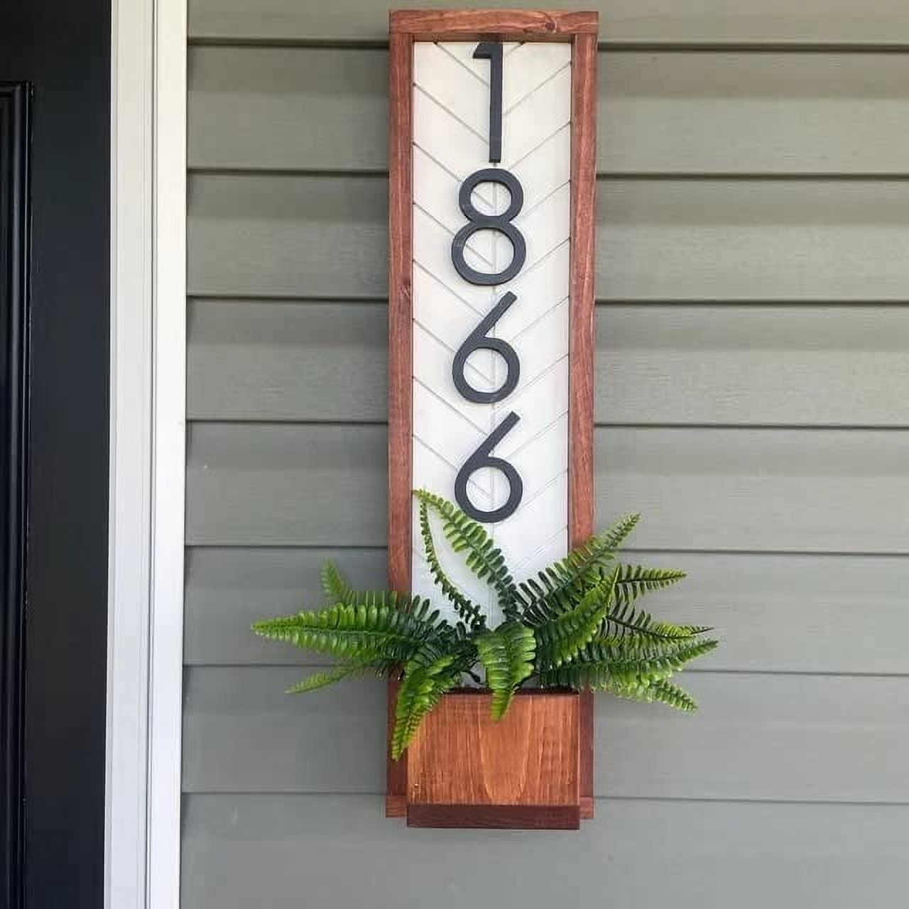 Fairview Vertical Address Sign Planter for your House, Vertical House ...