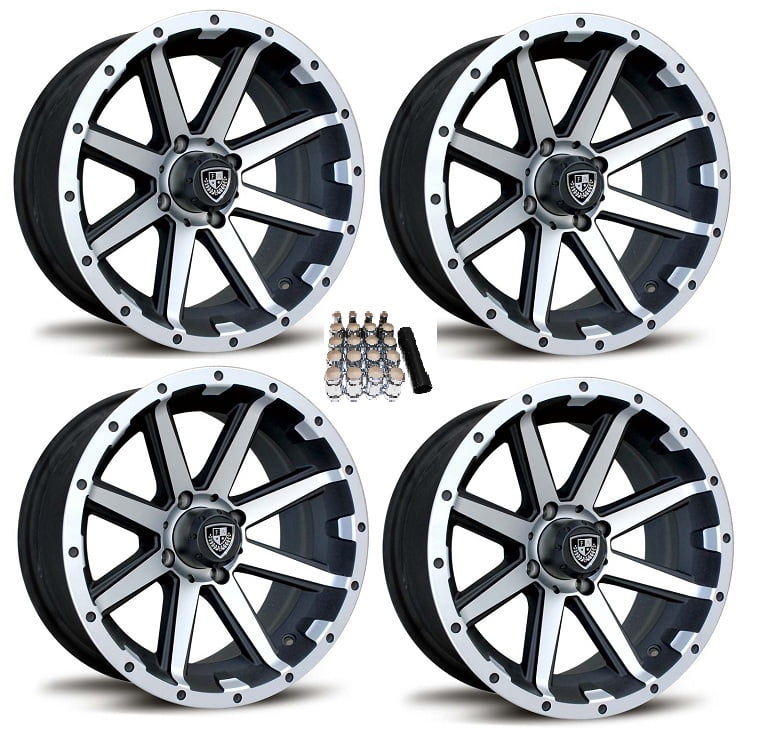 Fairway Alloys 12" Rebel Machined Golf Cart Wheels/Rims E-Z-GO & Club ...