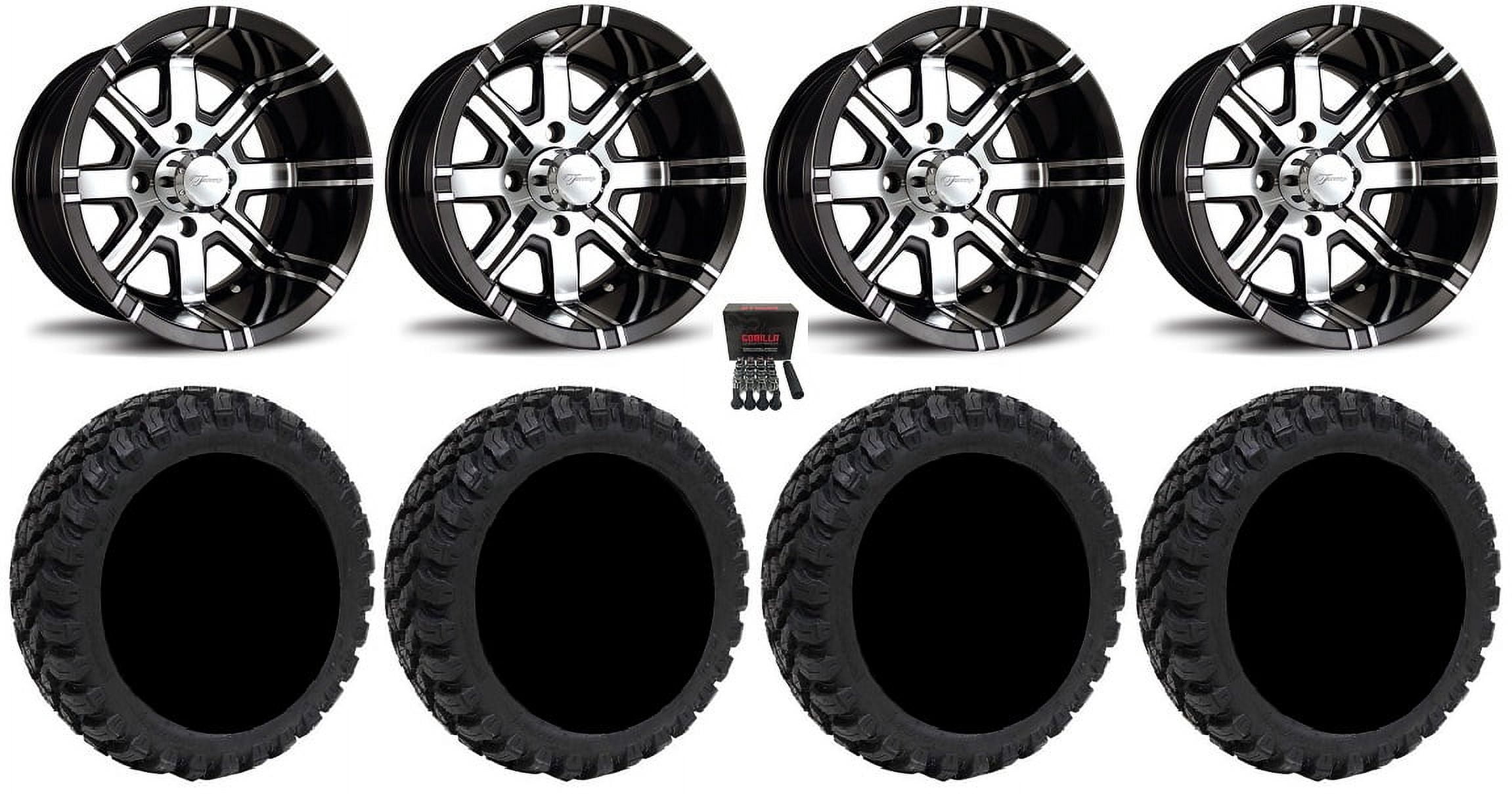 Fairway Alloys Aggr 12" Golf Wheels Machined 22" Nomad Tires E-Z-GO ...
