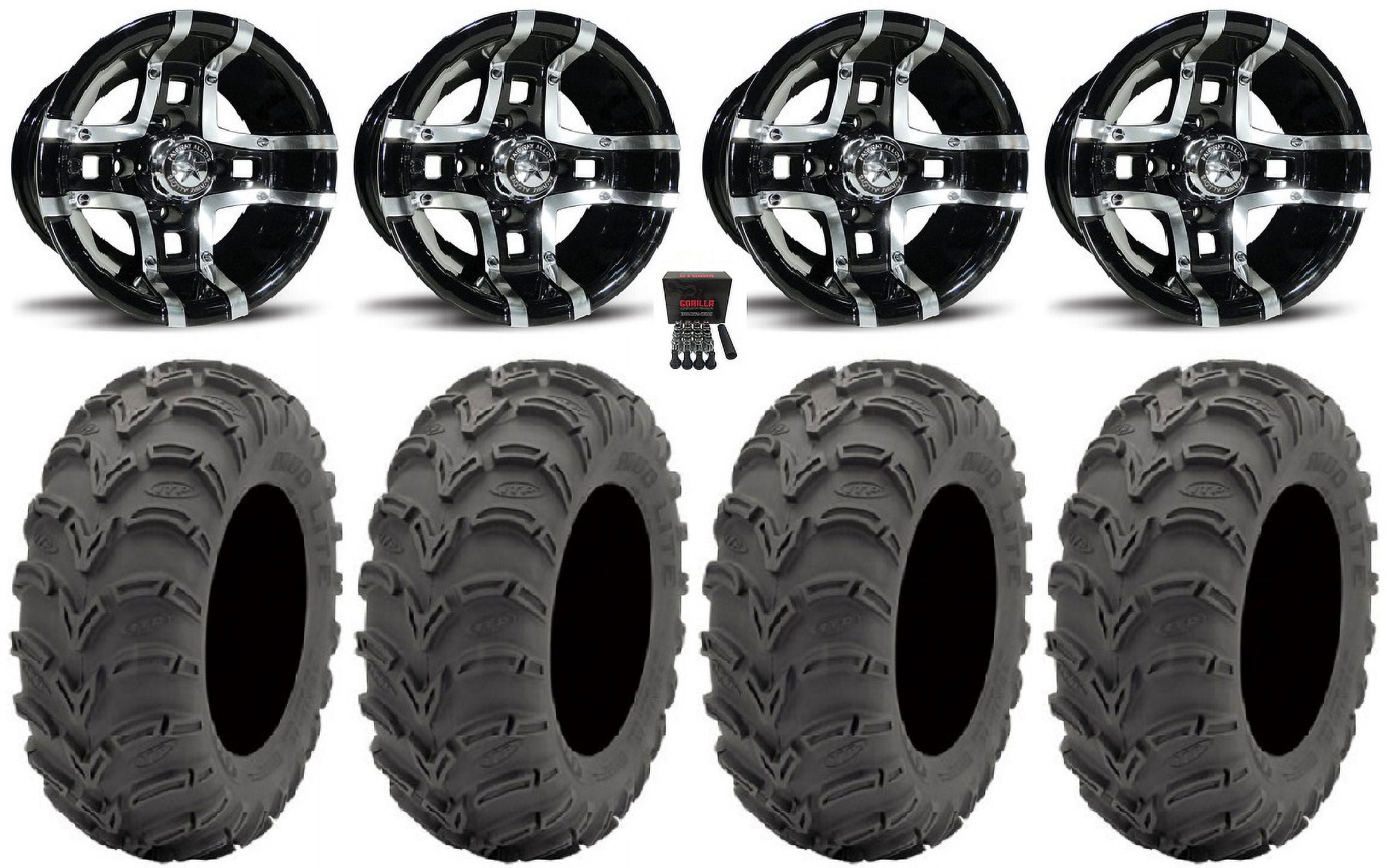 Fairway Alloys Prestige 10" Wheels Mh 24x11-10 Mud Lite Tires E-Z-GO ...