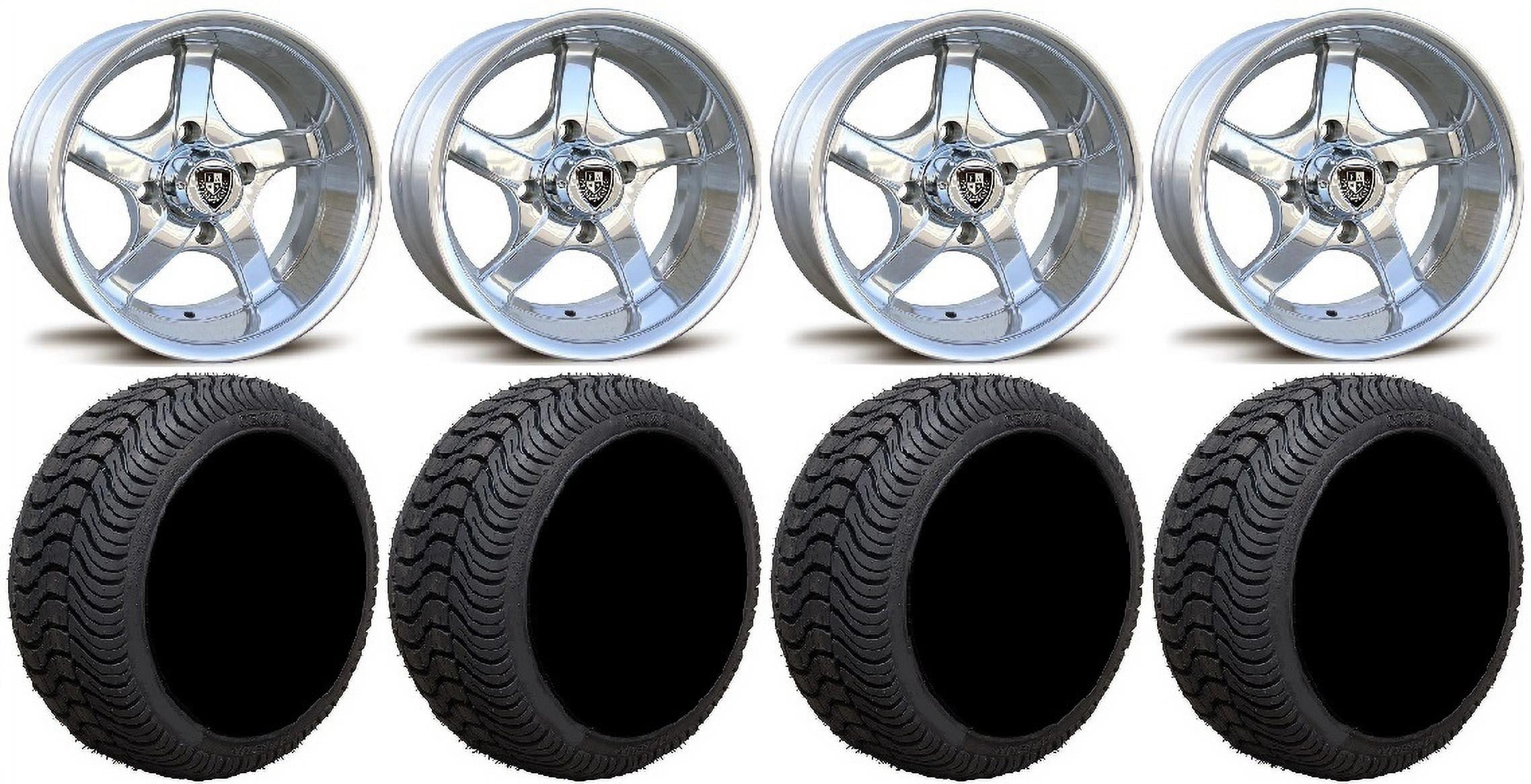 Fairway Alloys Rallye Wheels 12" 215x50-12 Cruze Tires E-Z-GO & Club ...
