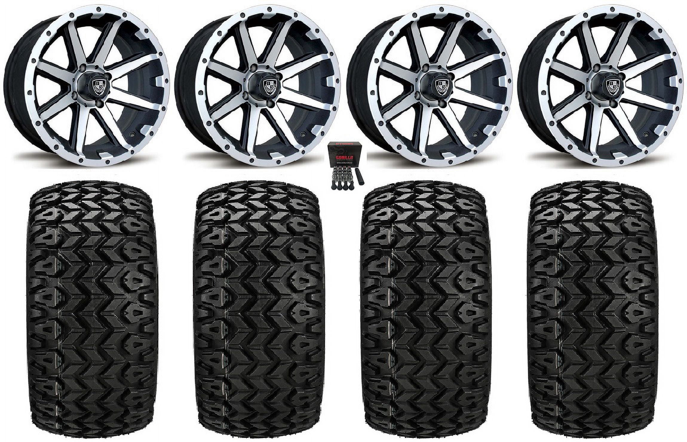 Fairway Alloys Rebel 12" Golf Wheels Machined 23" Sierra Tires Yamaha ...