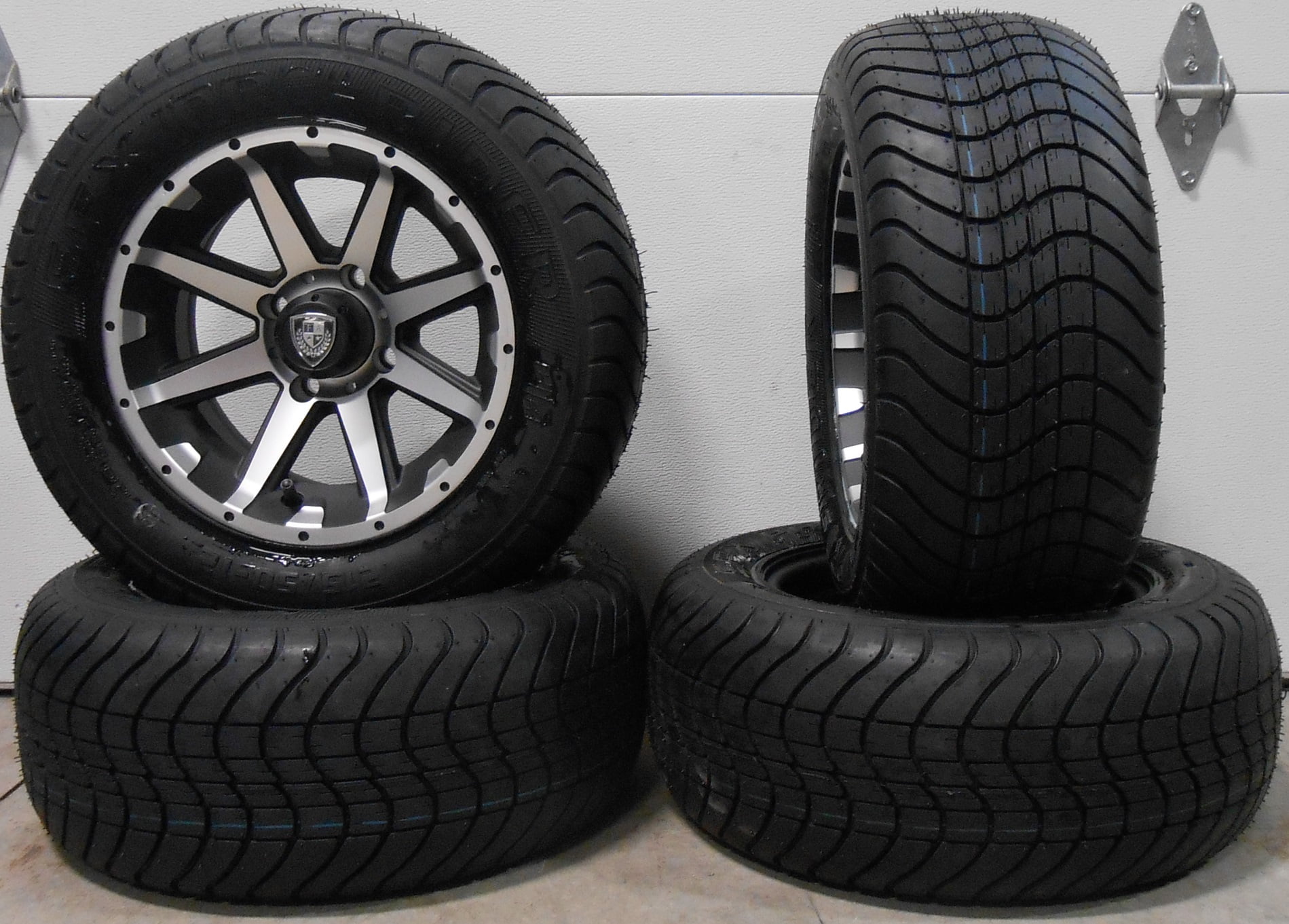 Fairway Alloys Rebel Mch Golf Wheels 12" Rider 215x50-12 Tires E-Z-GO ...