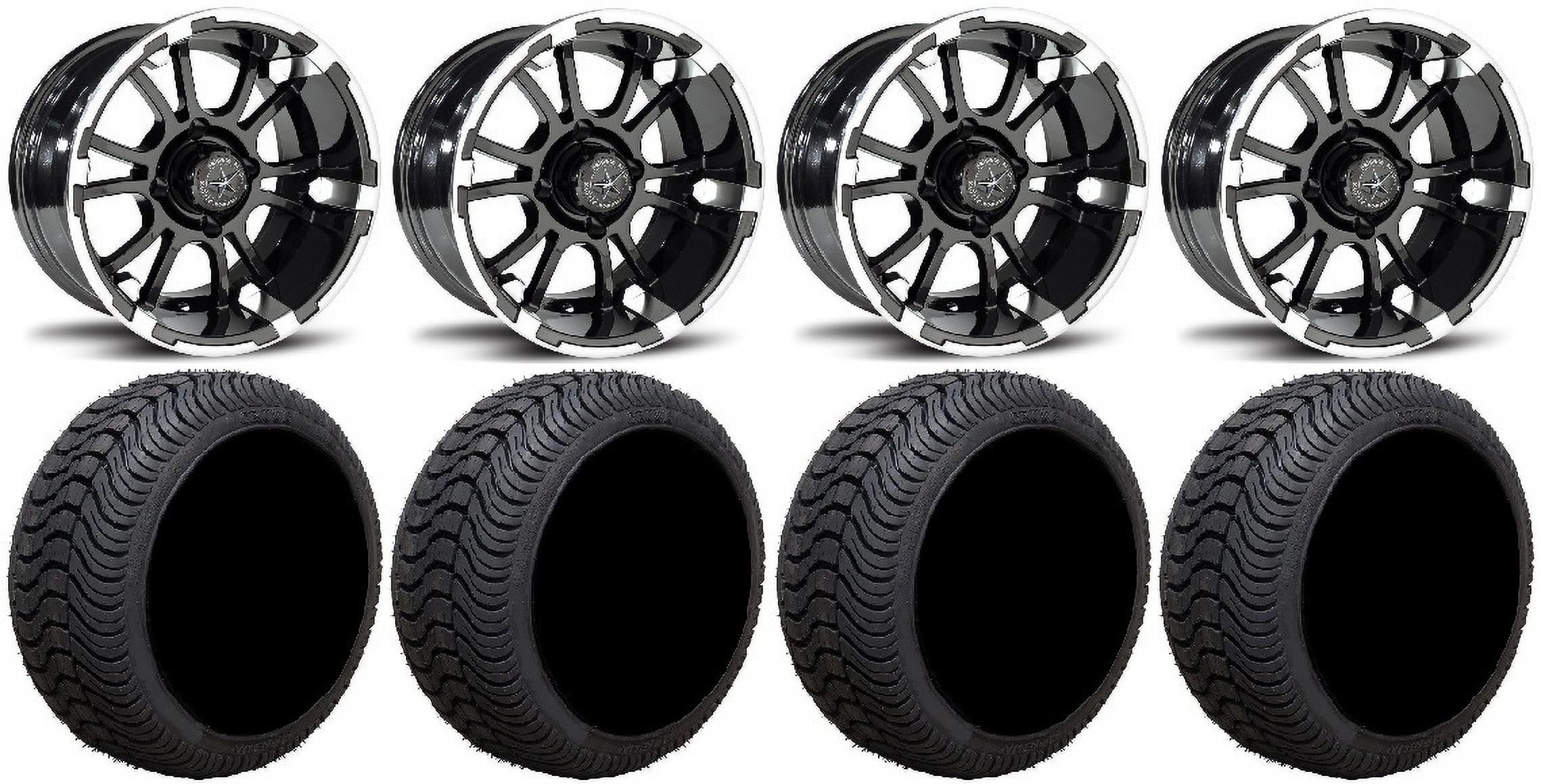 Fairway Alloys Sixer Wheels 12" 215x50-12 Cruze Tires E-Z-GO & Club Car ...