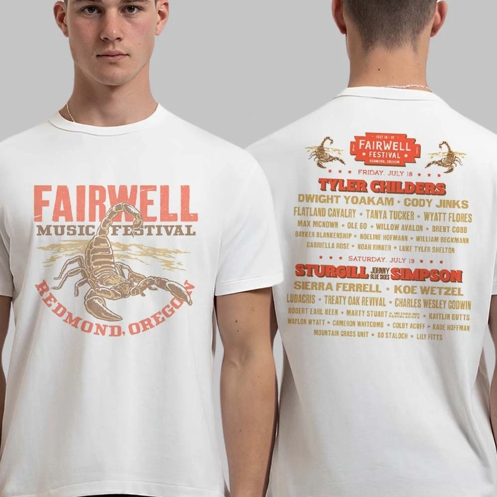Fairwell Music Festival 2025 Redmond Oregon Merch Scorpion Tee With ...