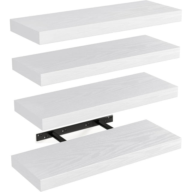 Fairy 15.8in Floating Shelves Set of 4, Rustic Wood Wall Decor ...