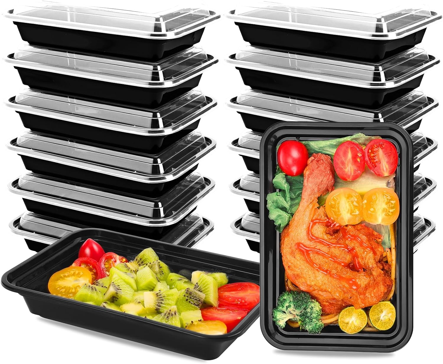 (2 pack) Fairy 15 Pack Meal Prep Containers Reusable, Food Containers ...