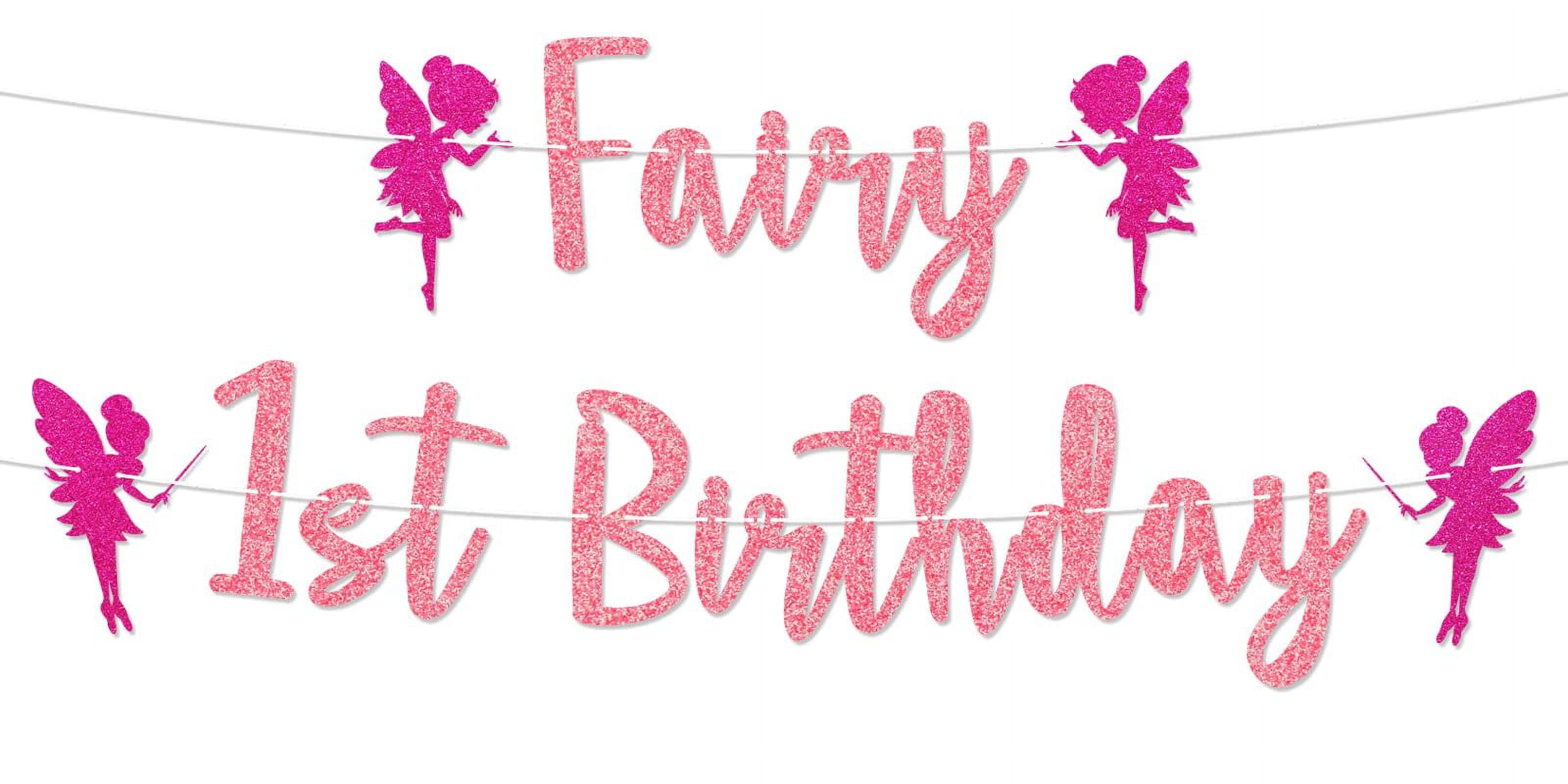 Fairy 1st Birthday Banner AIF4 - Cute Fairies 1st Birthday Decorations ... Fairy 1st Birthday Banner AIF4 - Cute Fairies 1st Birthday Decorations ...