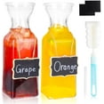 Fairy 2Pcs 1L Glass Carafe with Lids, Chalkboard Labels, Dishwasher ...