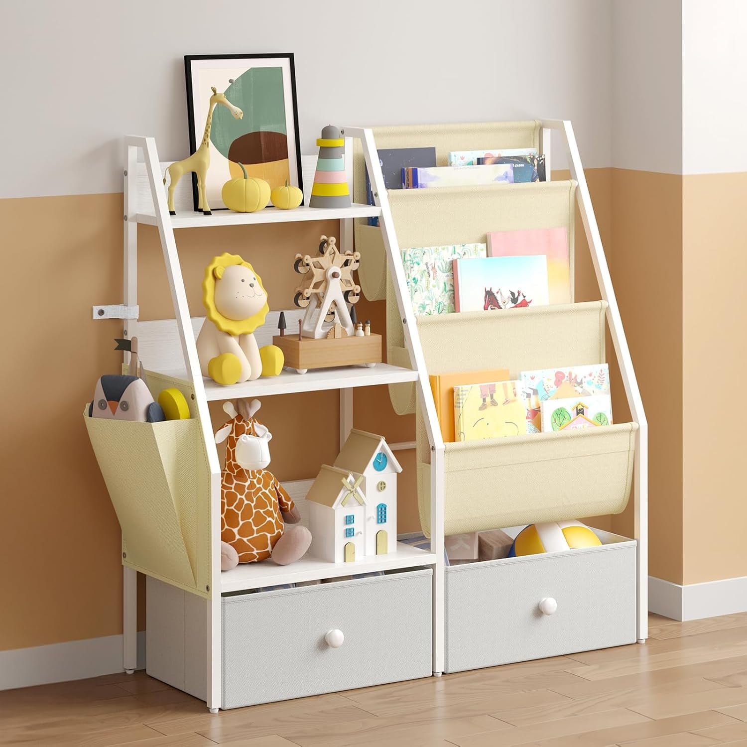 Fairy 3 Tier Kids Toddler Bookshelf, Toy Organizer for Kids, Kids ...