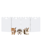 Fairy Baby Clear Dog Gate Wooden Freestanding Foldable Transparent Pet ...