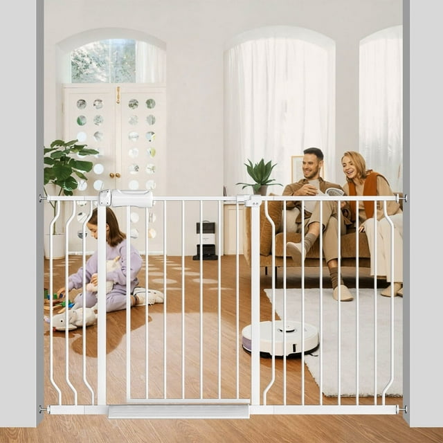 Fairy Baby Extra Wide Baby Safety Gate 48.02"-57.02", Pressure Mounted ...