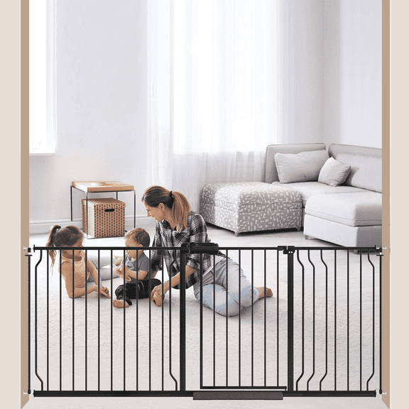 "Regalo Safety Gate with Walk Through Door - Extra Wide 29""-38.5"" for ...