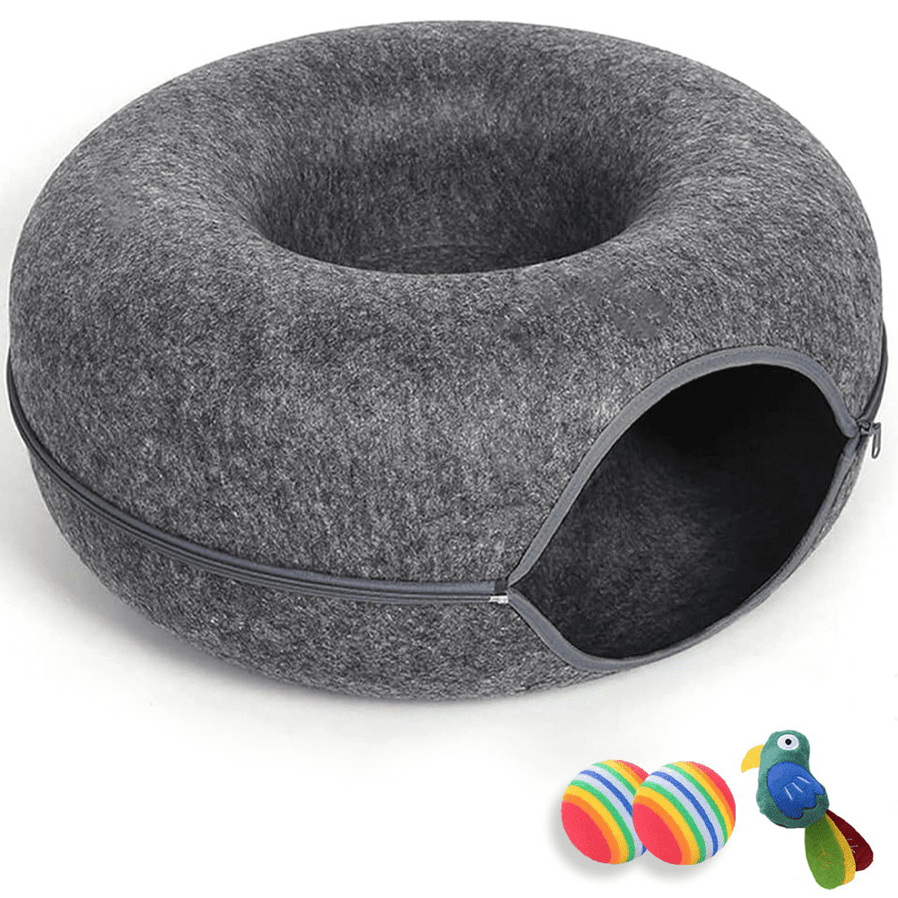 Fairy Baby Large Cat Cave with 3 Toys Scratch Resistant Tunnel Bed up ...