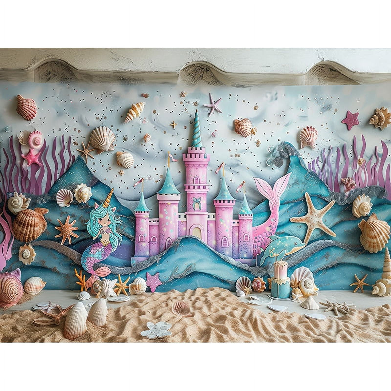 Fairy Castle Mermaid Seashells Circus Tent Photography Backdrops ...