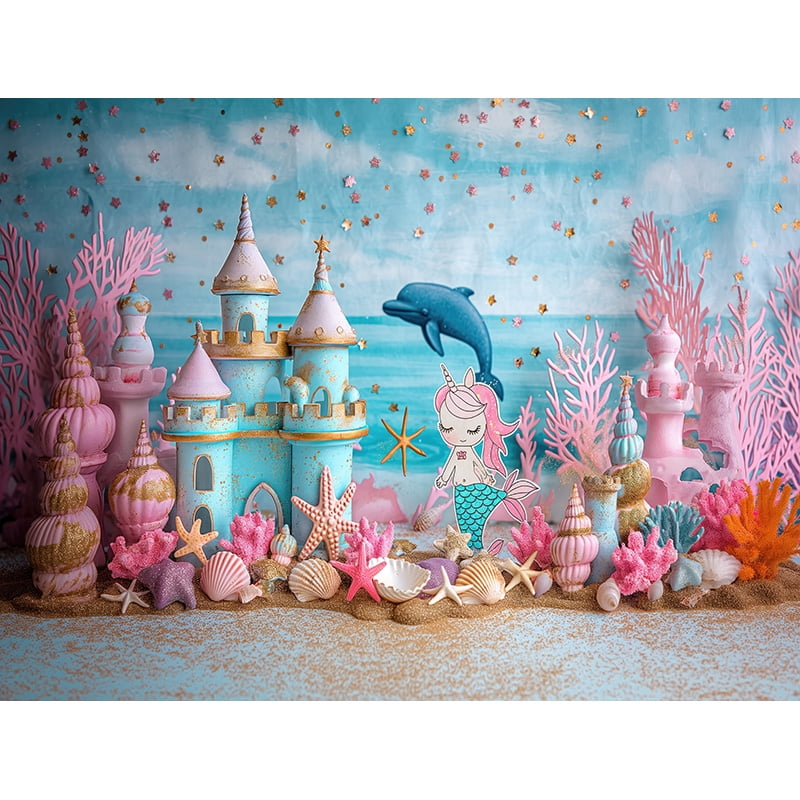 Fairy Castle Mermaid Seashells Circus Tent Photography Backdrops ...