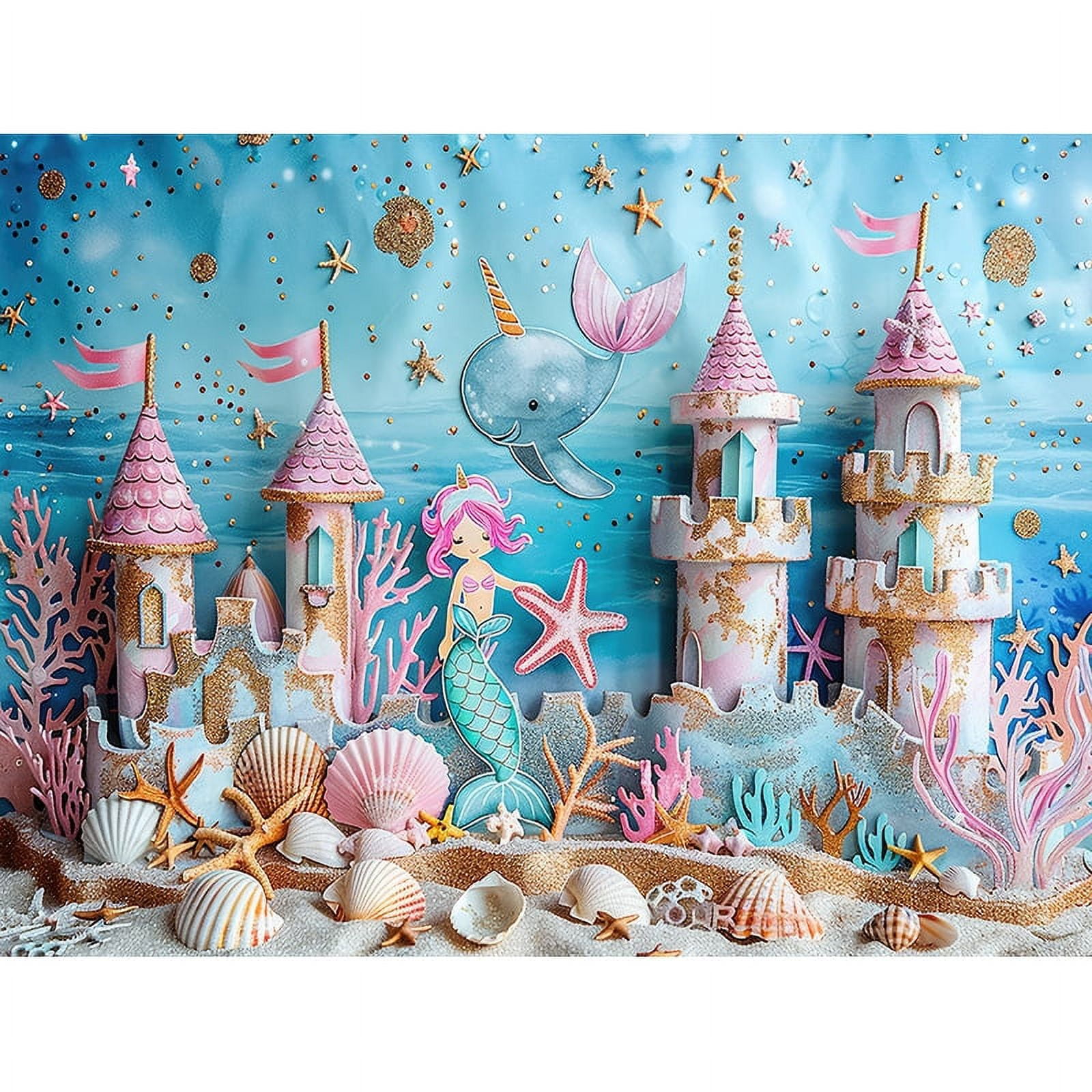 Fairy Castle Mermaid Seashells Circus Tent Photography Backdrops ...