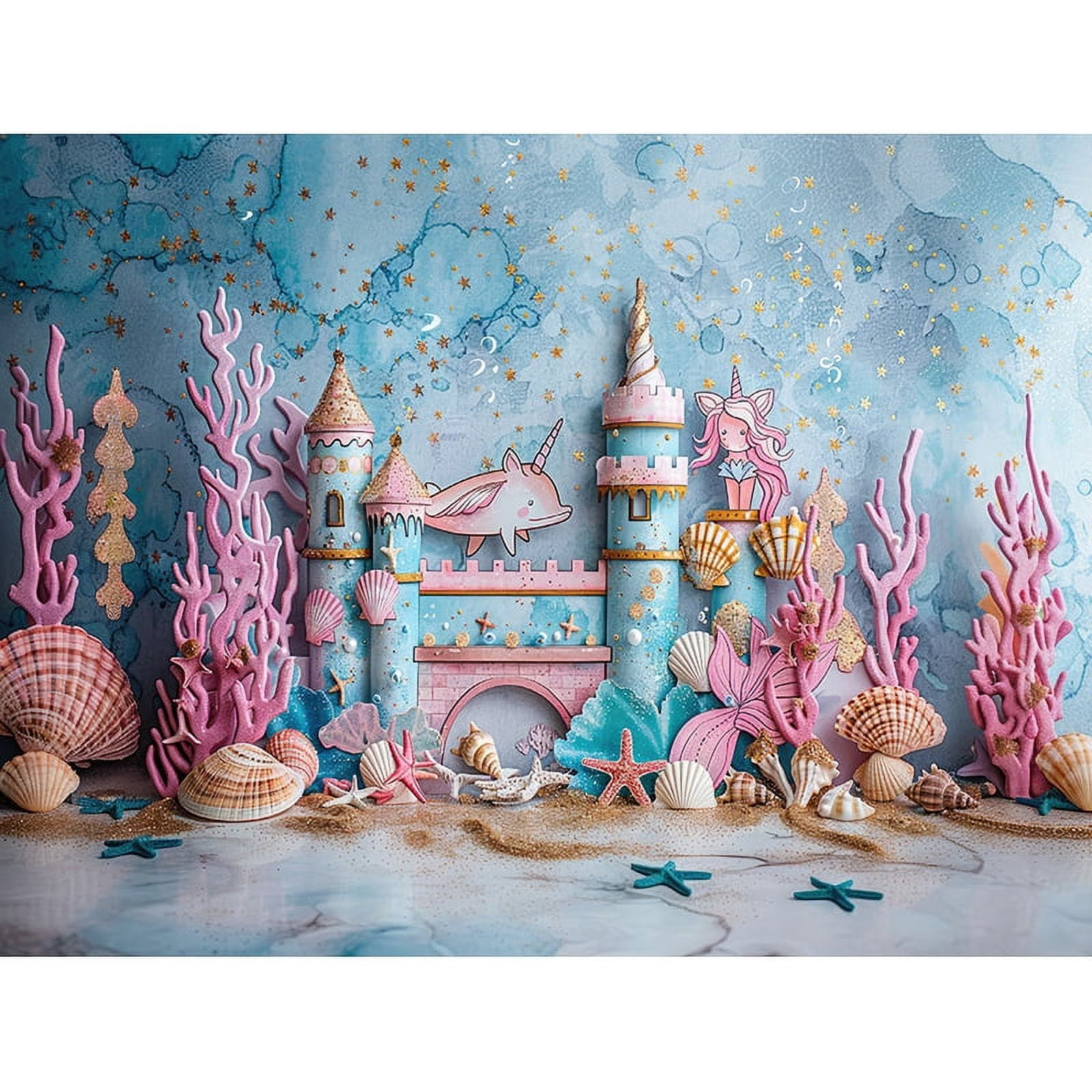 Fairy Castle Mermaid Seashells Circus Tent Photography Backdrops ...