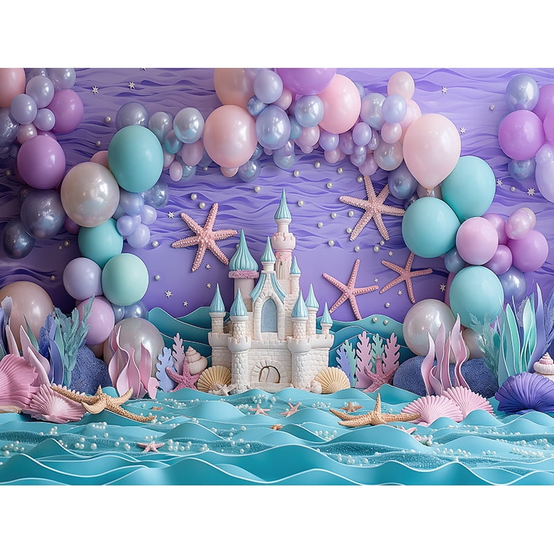 Fairy Castle Mermaid Seashells Circus Tent Photography Backdrops ...