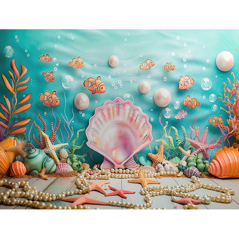 Fairy Castle Mermaid Seashells Circus Tent Photography Backdrops ...