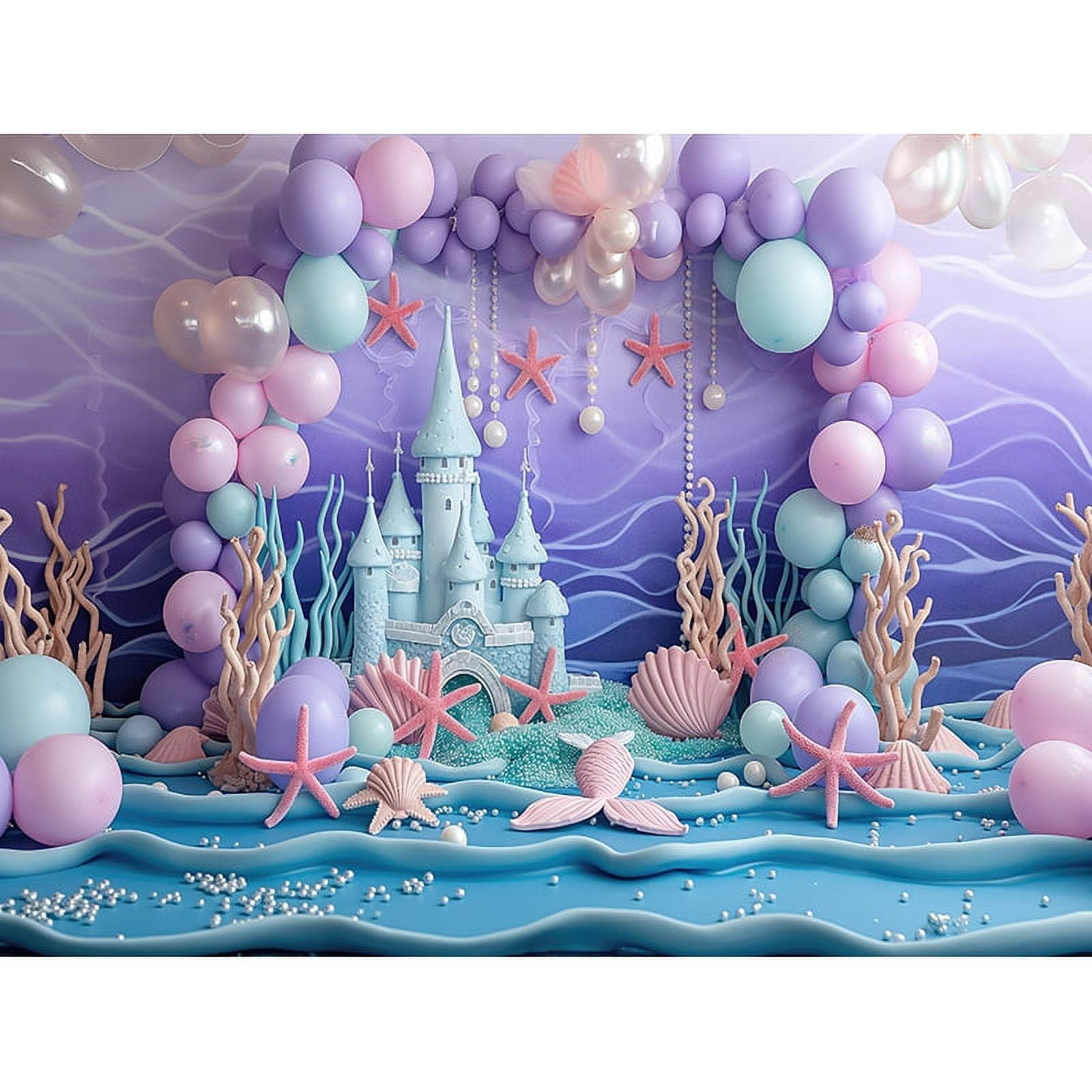 Fairy Castle Mermaid Seashells Circus Tent Photography Backdrops ...