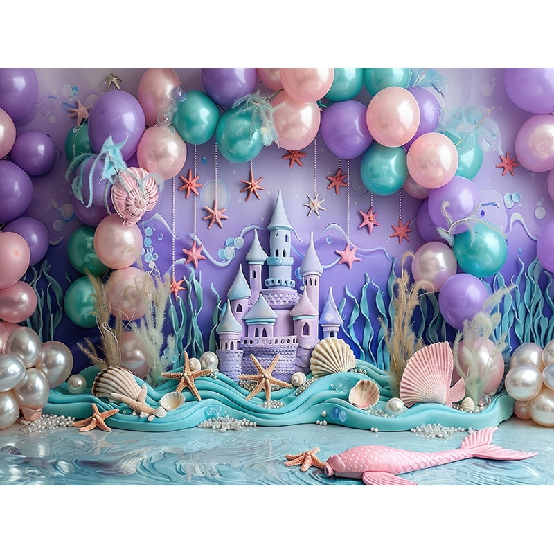 Fairy Castle Mermaid Seashells Circus Tent Photography Backdrops ...