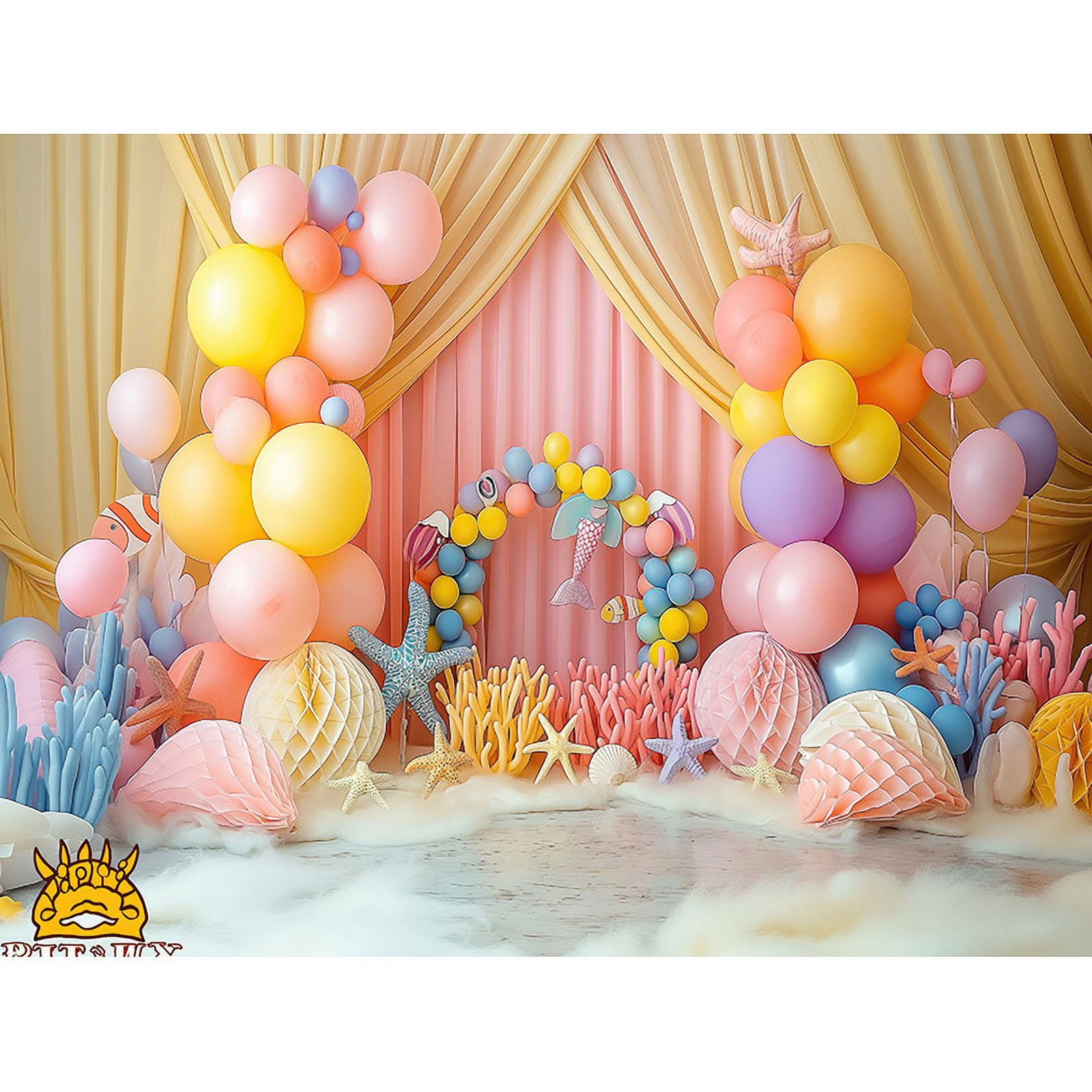 Fairy Castle Mermaid Seashells Circus Tent Photography Backdrops ...