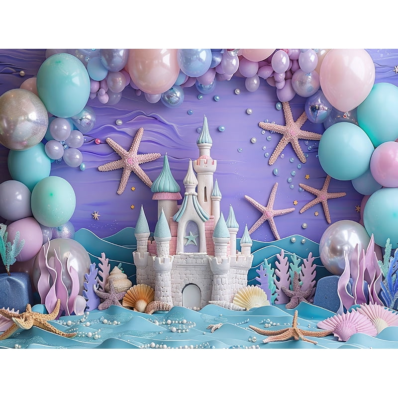 Fairy Castle Mermaid Seashells Circus Tent Photography Backdrops ...
