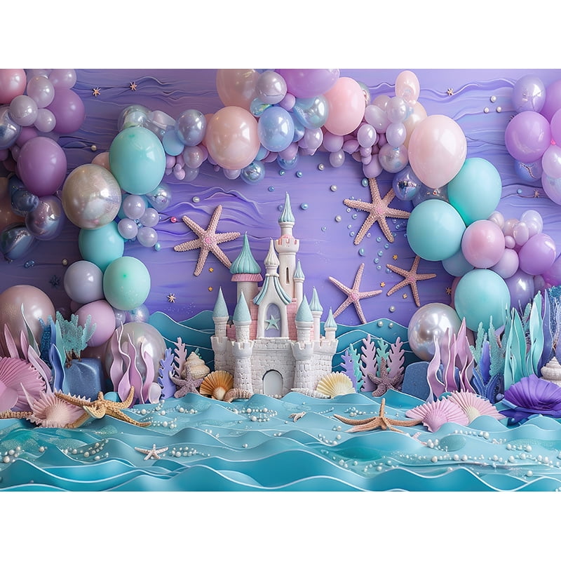 Fairy Castle Mermaid Seashells Circus Tent Photography Backdrops ...