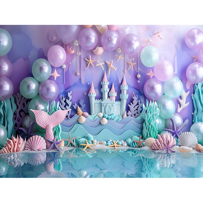 Fairy Castle Mermaid Seashells Circus Tent Photography Backdrops ...