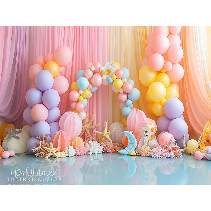 Fairy Castle Mermaid Seashells Circus Tent Photography Backdrops ...