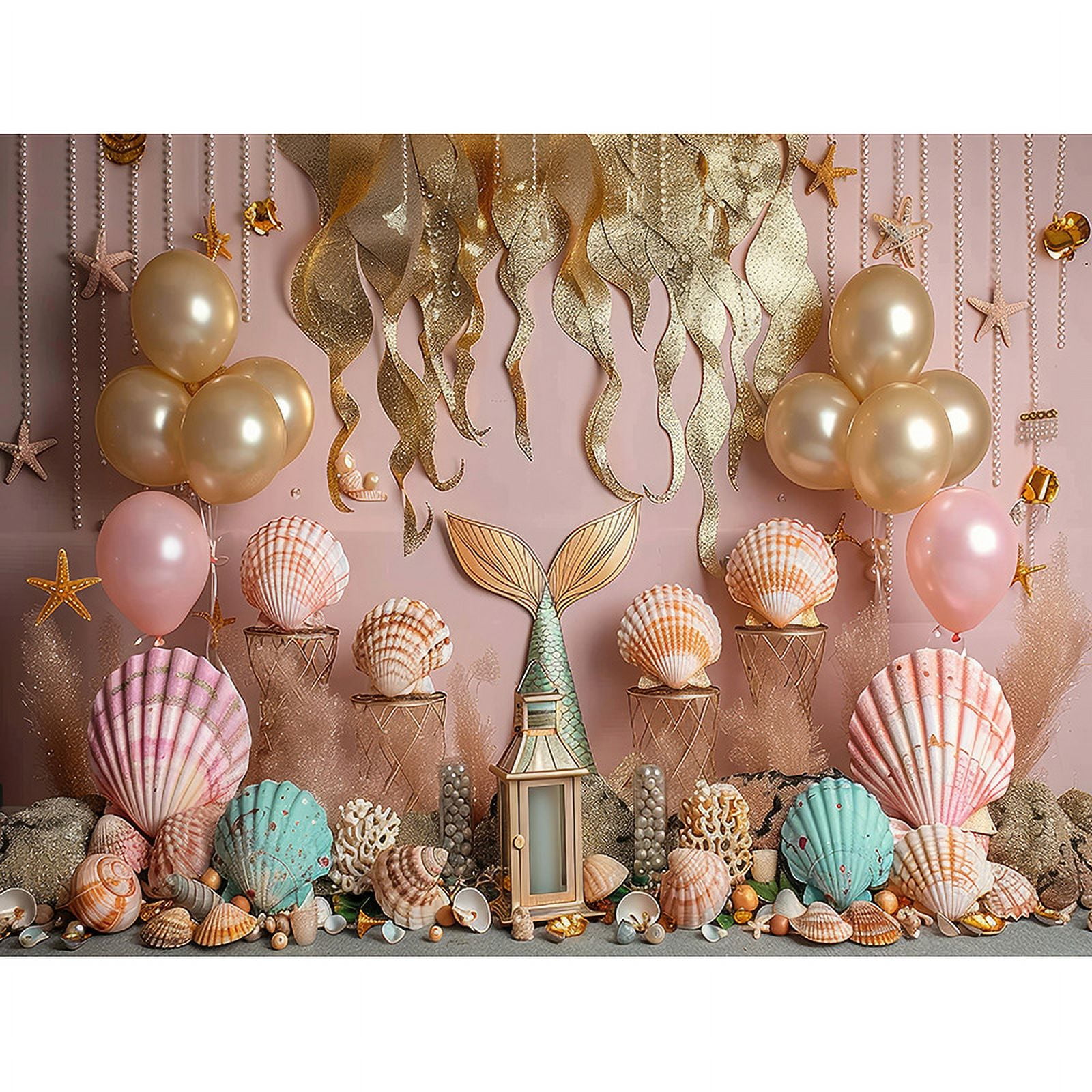 Fairy Castle Mermaid Seashells Circus Tent Photography Backdrops ...