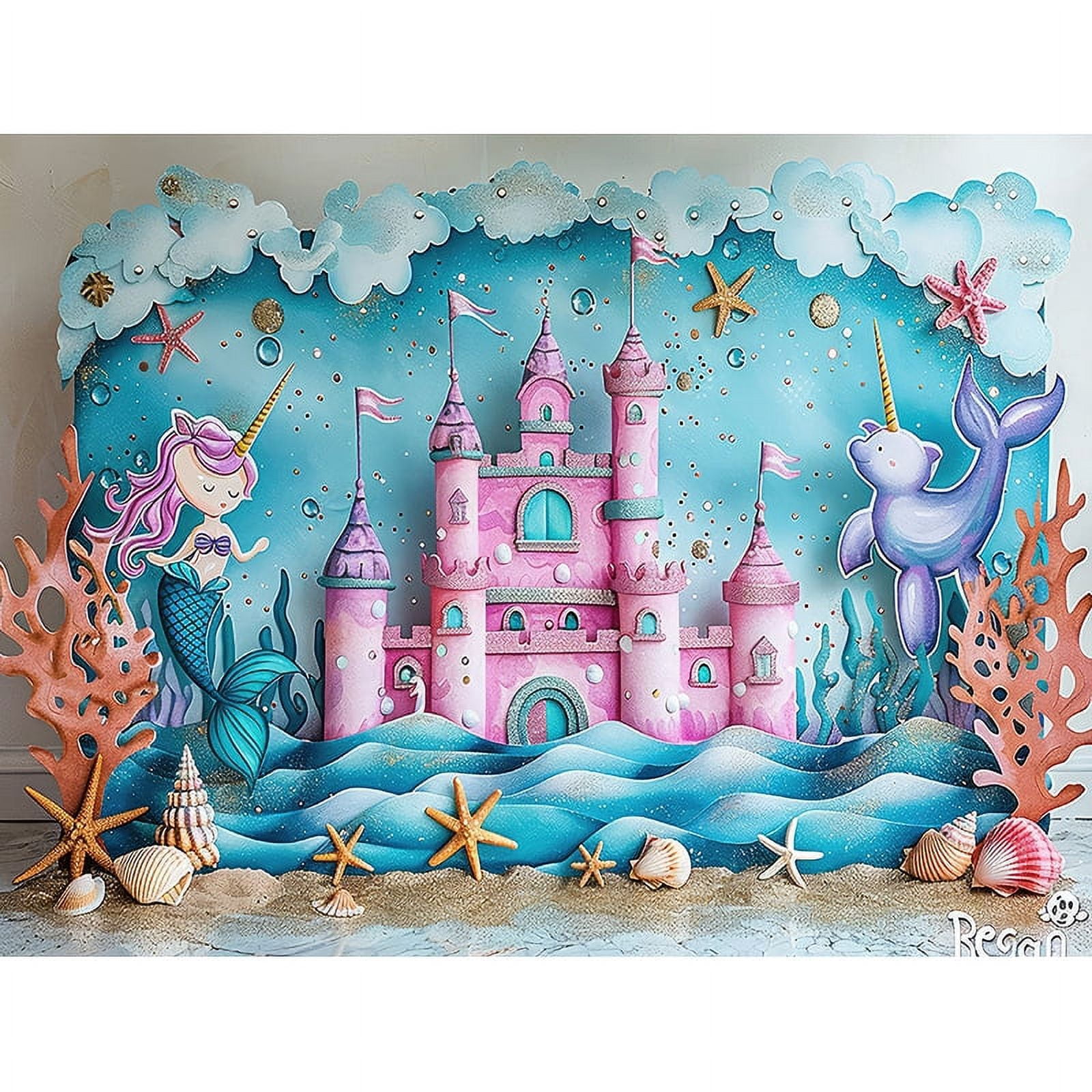 Fairy Castle Mermaid Seashells Circus Tent Photography Backdrops ...