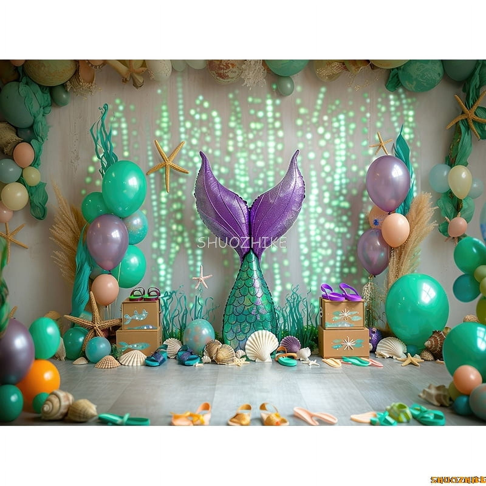 Fairy Castle Mermaid Seashells Circus Tt Photography Backdrops Balloons ...