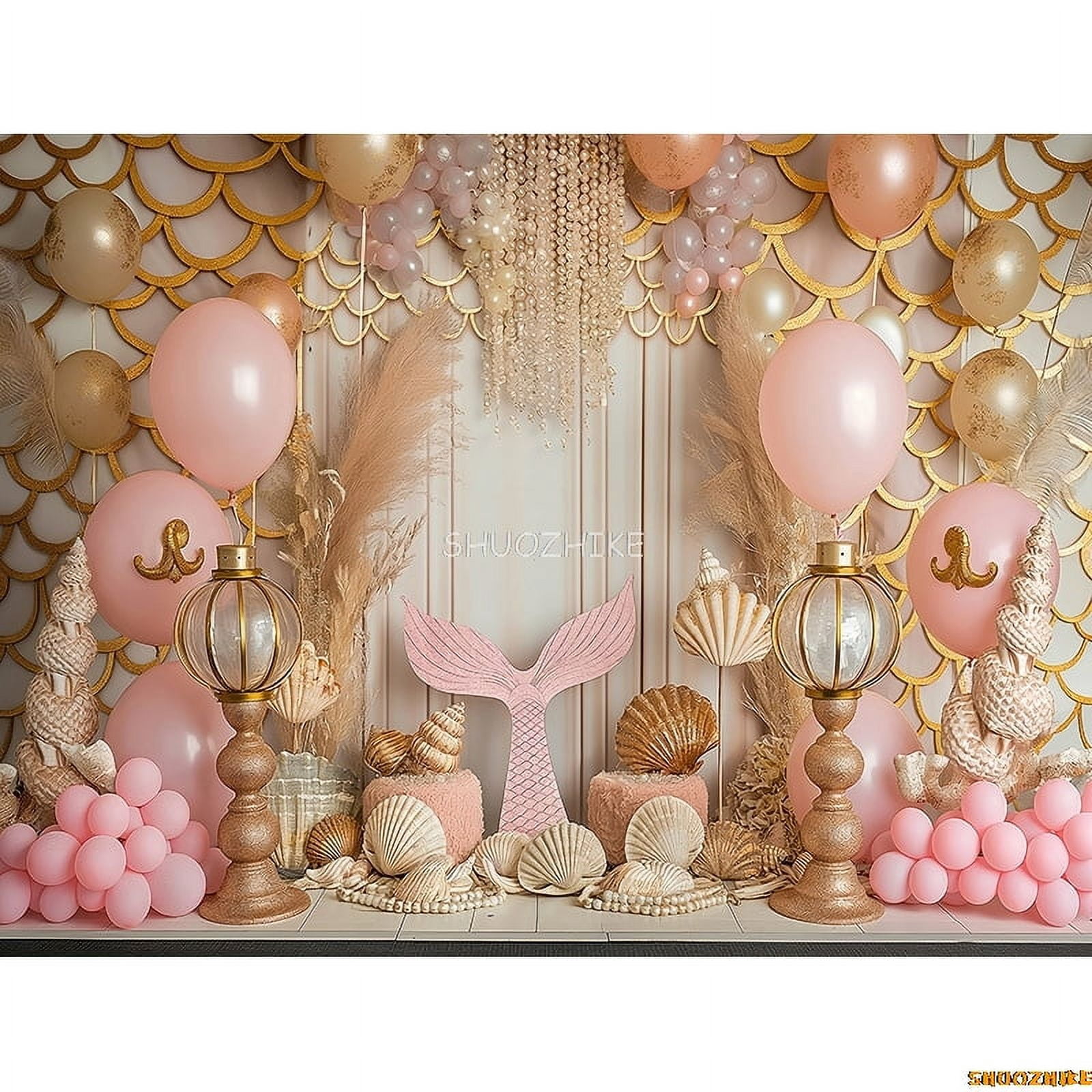 Fairy Castle Mermaid Seashells Circus Tt Photography Backdrops Balloons ...