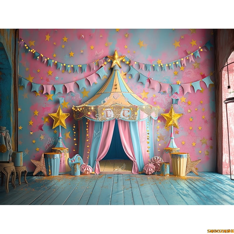 Fairy Castle Mermaid Seashells Circus Tt Photography Backdrops Balloons ...